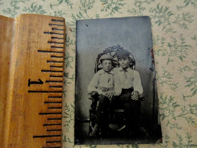 RARE Antique Miniature Gem Tintype Photo - 1800s, Strange Pair ...