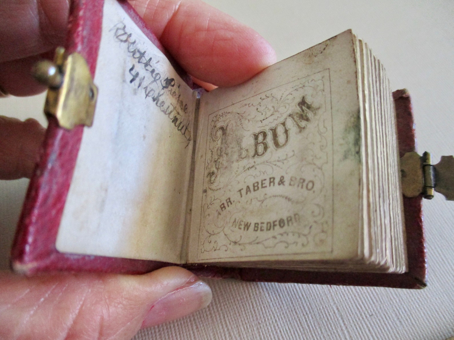 Antique Miniature Gem Tintype Fairy Album - 1800s, 22 Gem Tintypes ...