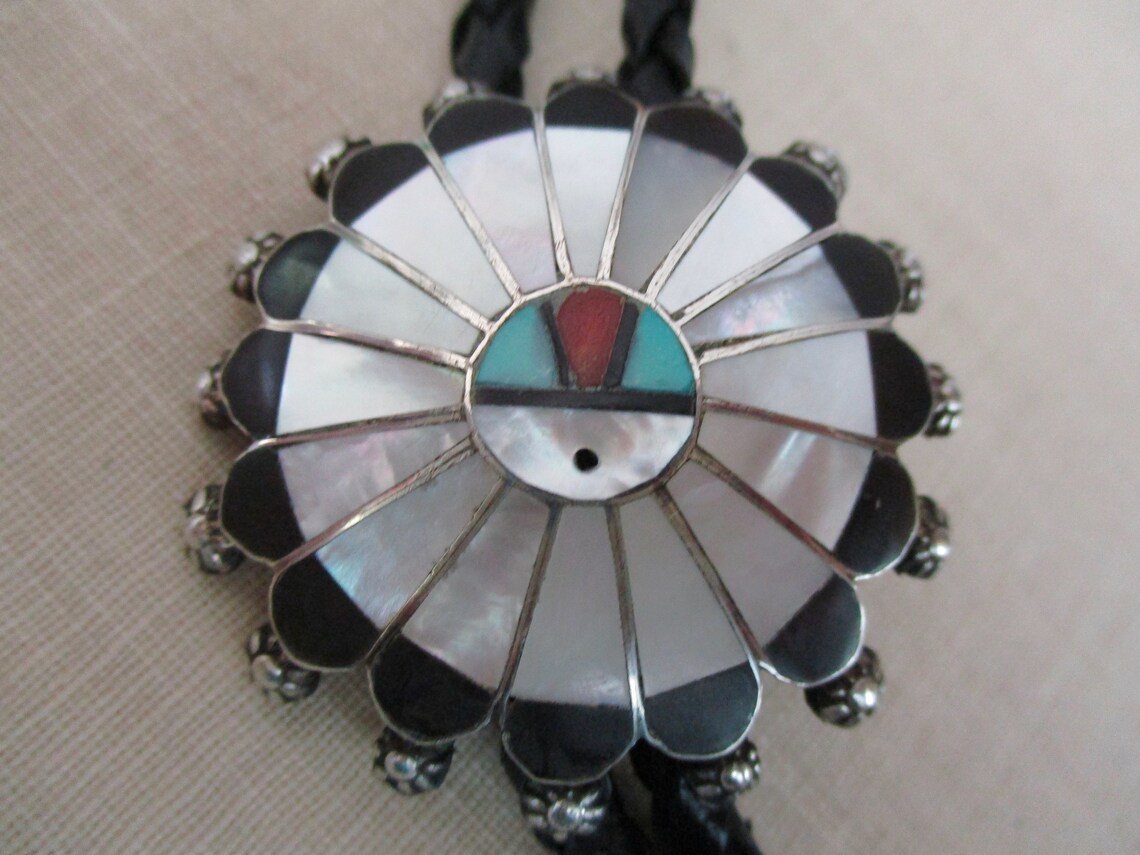 Zuni Sterling Bolo Tie: Native American, Handcrafted, Southwestern ...