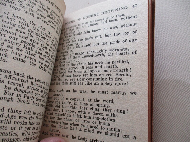 1920s Tiny Book - Poems, Plays, Robert Browning, Red Bound, Miniature ...