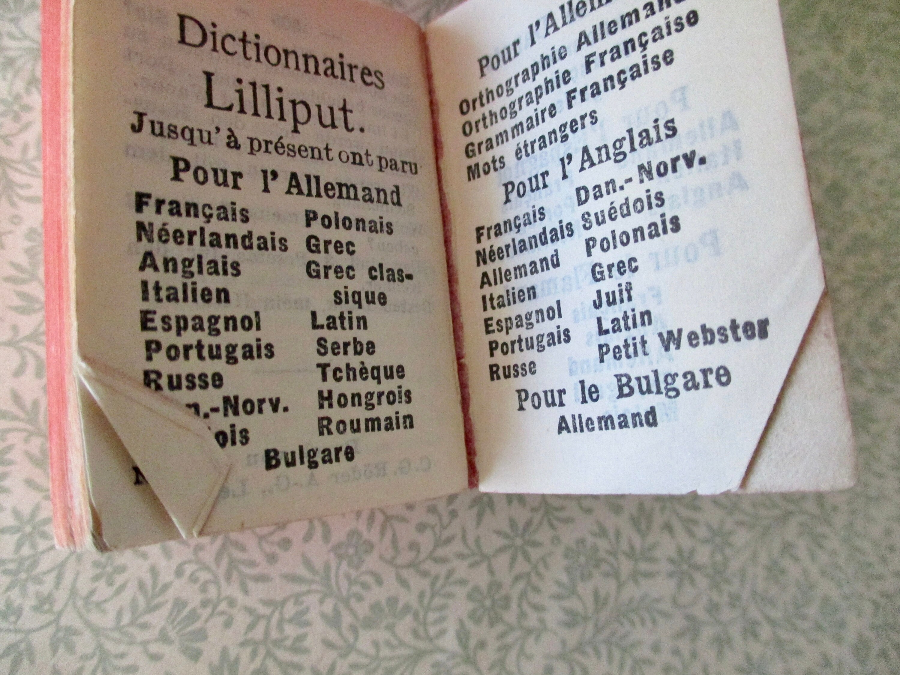 1920s Tiny Lilliput Dictionary - Espanol, Aleman, Spanish, German ...