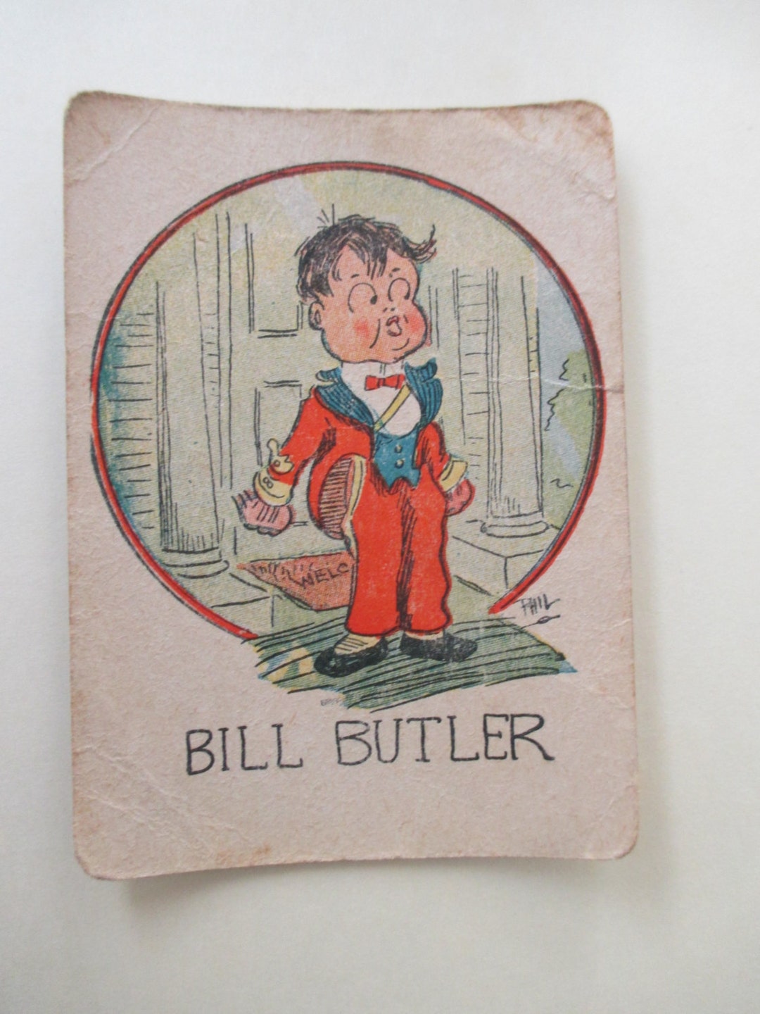 Antique Playing Card Old Maid, Bill Butler, Children, Game - Etsy