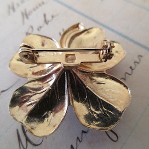 Vintage Copper Glittery Goldstone Flower Pin Gold Goldtone - Etsy