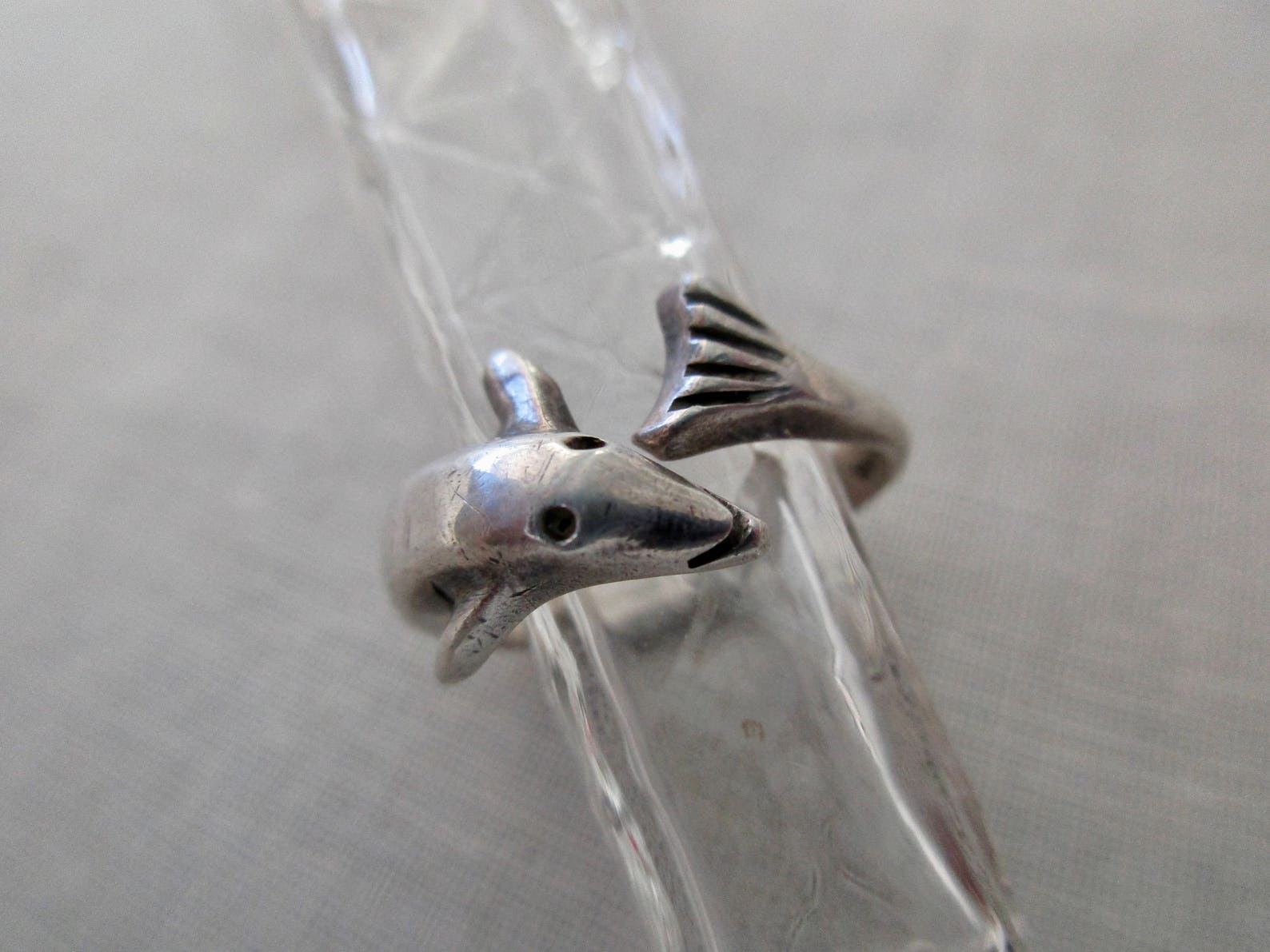 Vintage Sterling Fish Ring Adjustable Size 6 - Etsy