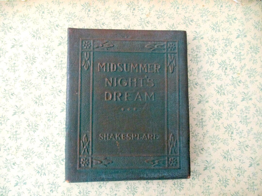 1920s Tiny Book - Midsummer Night's Dream, Shakespeare, Green Bound, Little Leather Library - Etsy