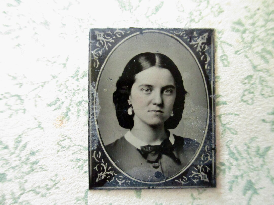 Antique Miniature Gem Tintype Photo 1800s Young Woman - Etsy