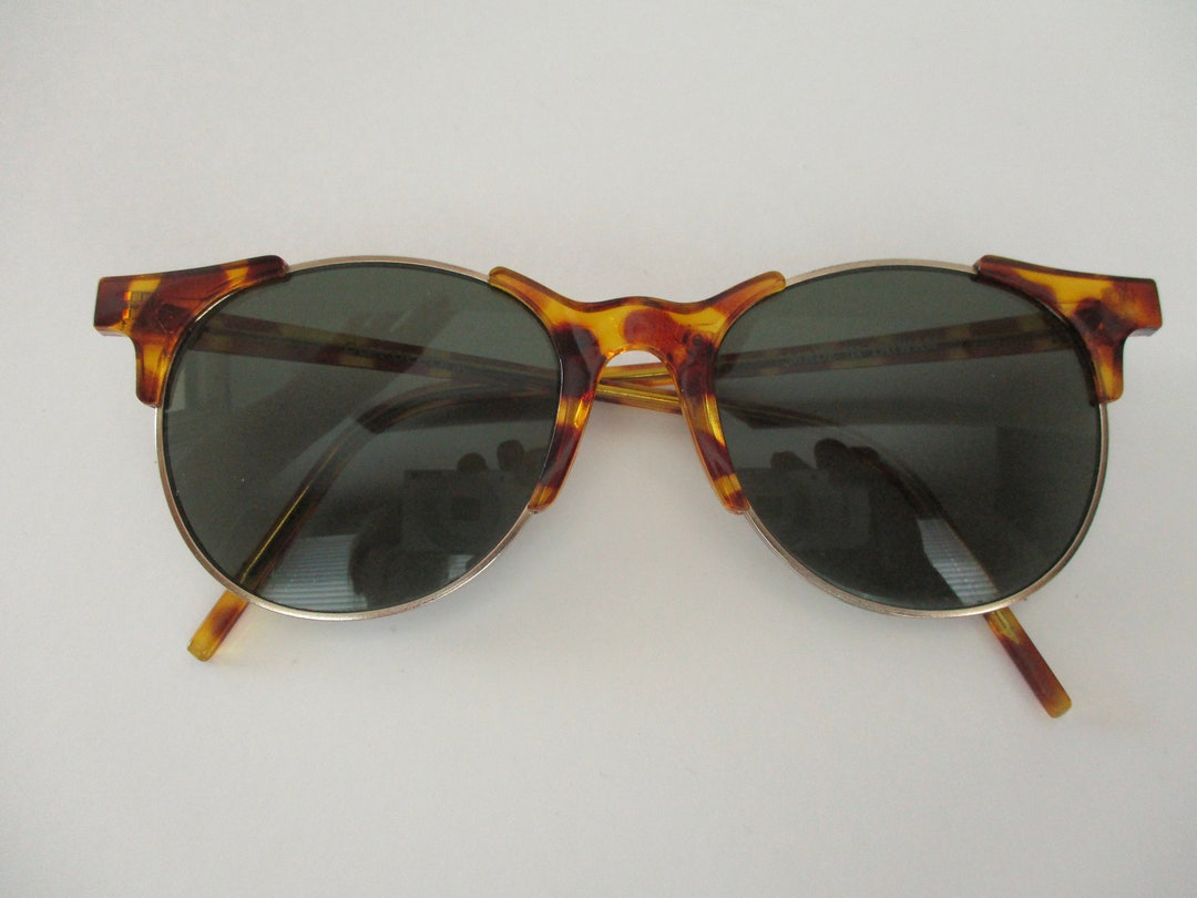 Wire Rim Sunglasses - Tortoise Shell, Gold, Glasses, Pan Oceanic, Made ...