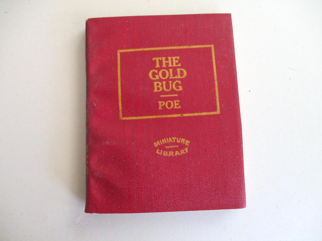 1920s Tiny Antique Book - the Gold Bug, Edgar Allan Poe, Red Bound ...