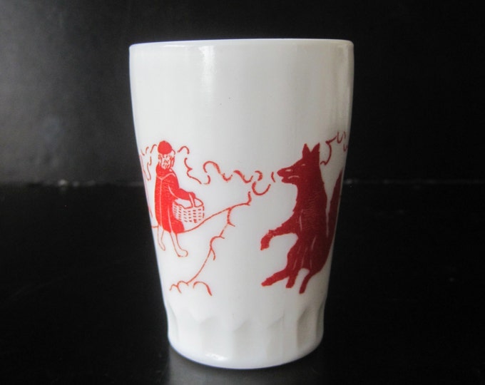 Vintage Childs Little Red Riding Hood Cup by Hazel Atlas - Etsy