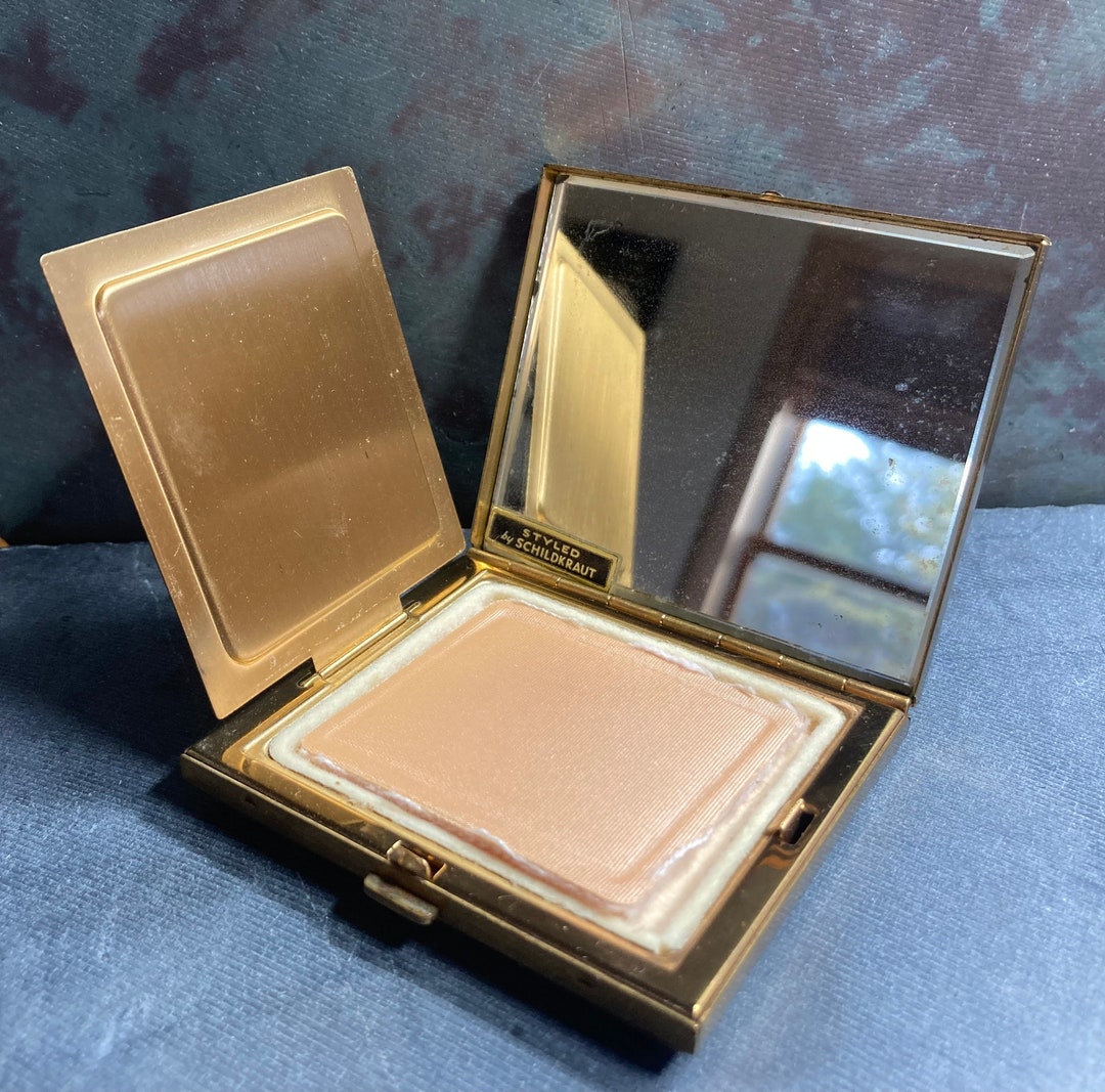 Mirrored Compact With Leather Cover Design by Schildkraut - Etsy