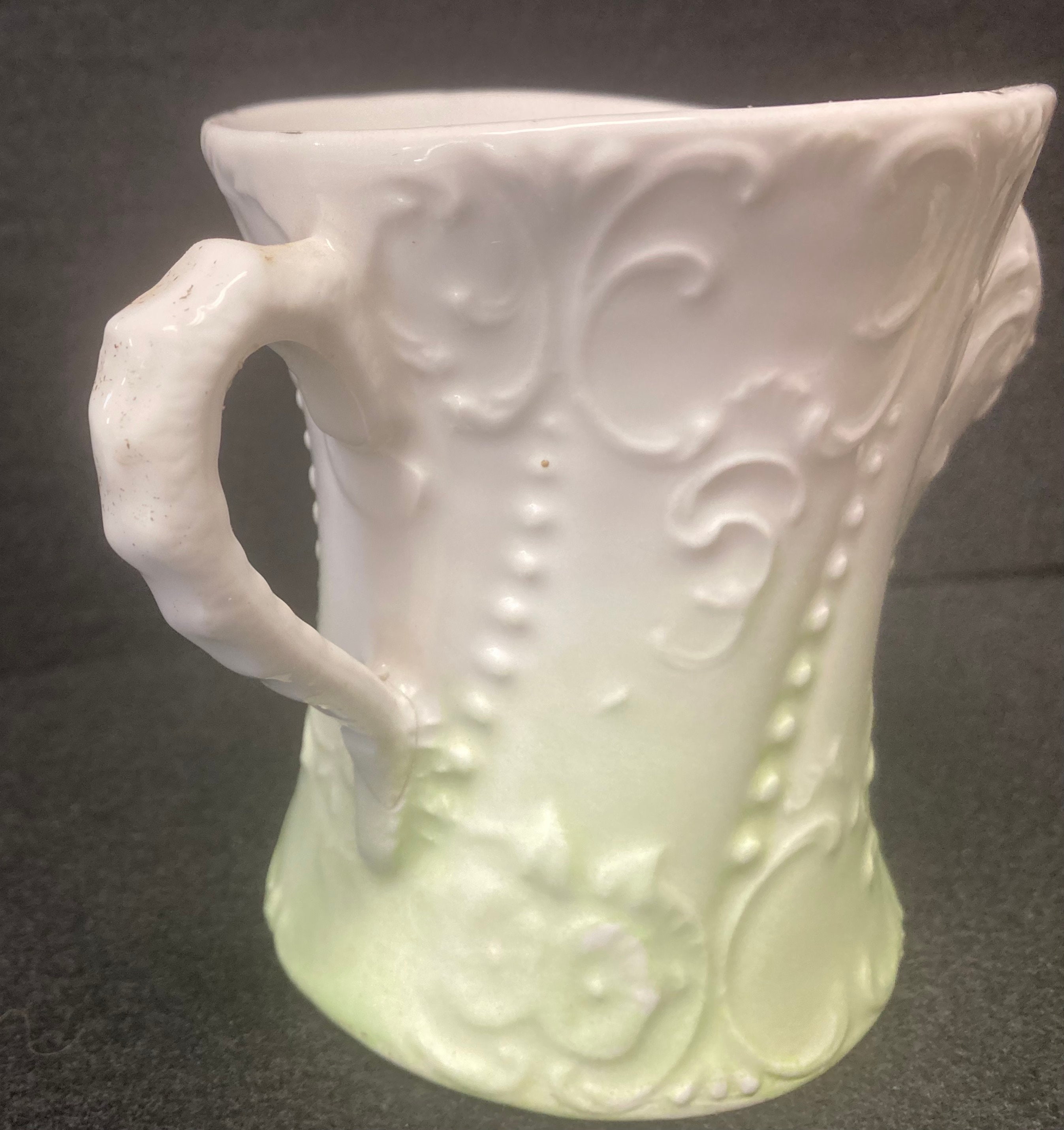 Antique Shaving Scuttle Mug With Embossed Flowers and Swirls - Etsy