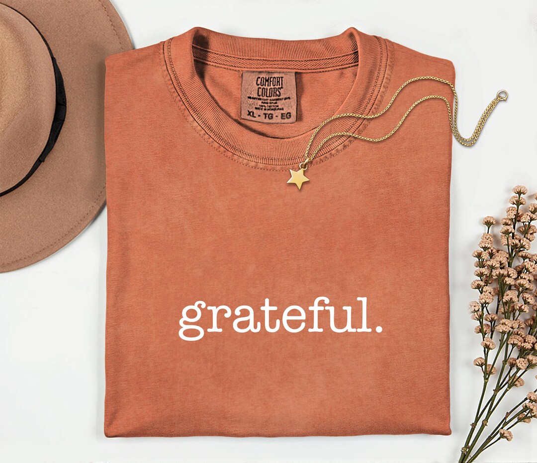 Grateful Shirt Comfort Colors | Thanksgiving Tee | Fall Neutral Top ...