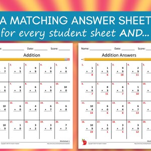 Addition Practice | Math Facts to 20 Worksheets Printable PDF ...