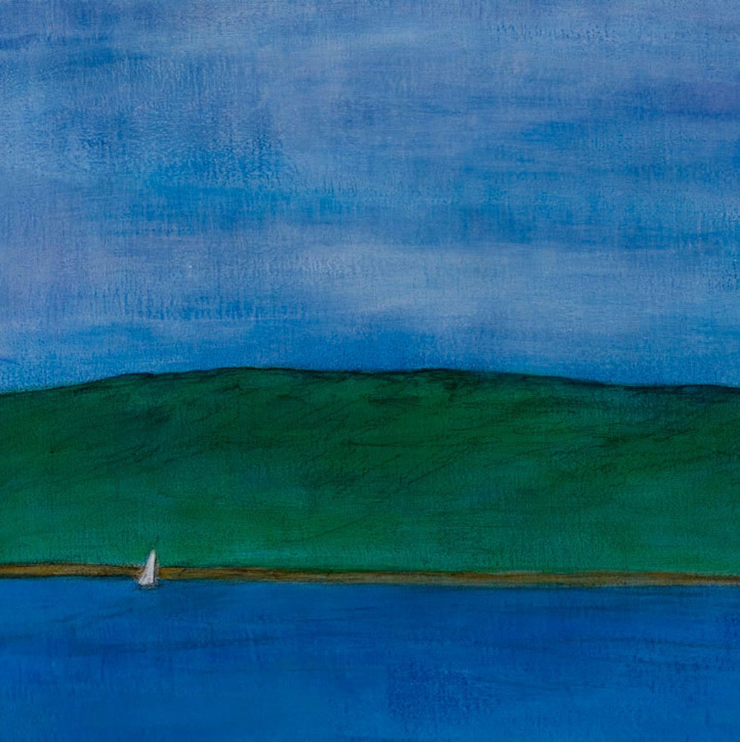 Big Blue Sky peinture originale art original art encadré - Etsy France