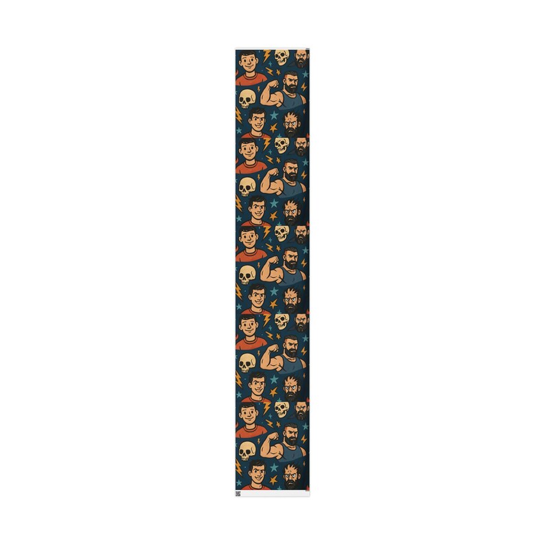 Retro Halloween Faces Wrapping Paper | Skulls Pumpkins Ghosts - Etsy