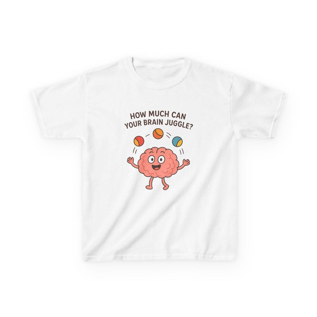 Brain Juggling Kids Tee | Cute Cartoon Illustration - Etsy