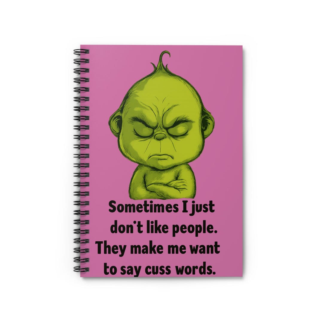 Grinch-inspired Spiral Notebook – Funny Journal for Writers - Etsy