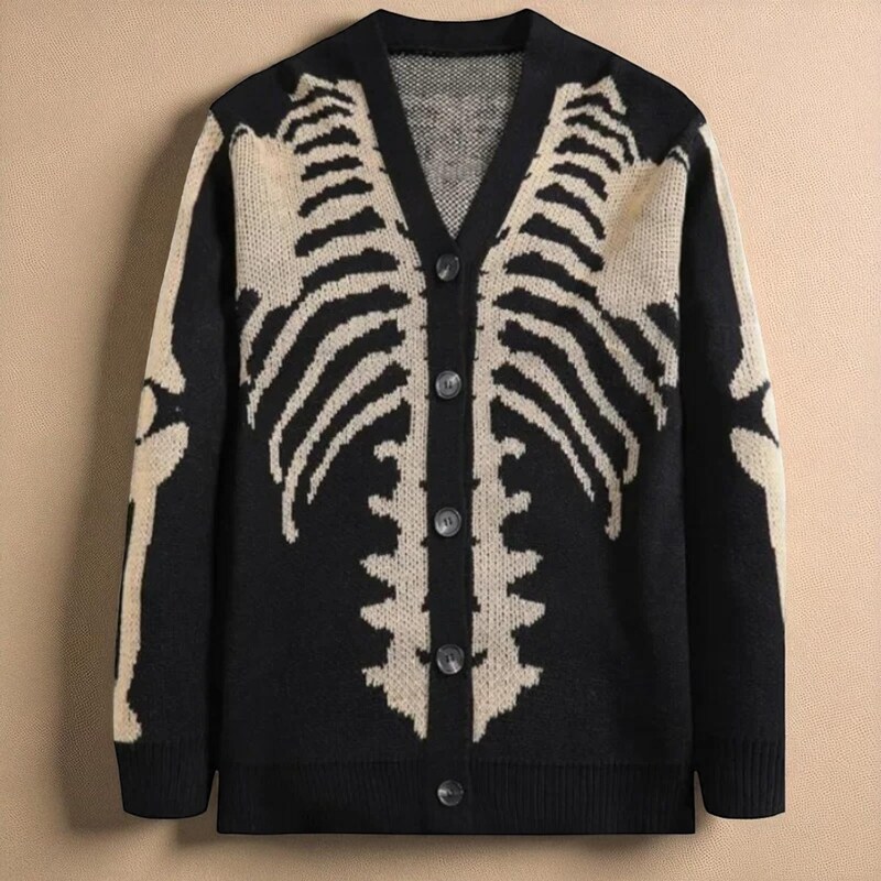 Skeleton Knit Sweater - Etsy