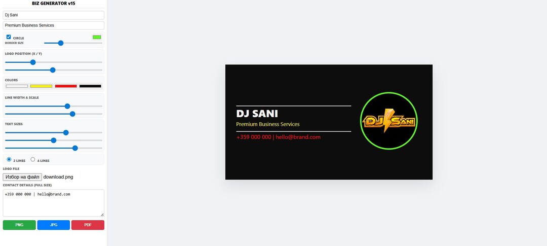 Digital Business Card Template Canva | Clickable Electronic Visiting ...