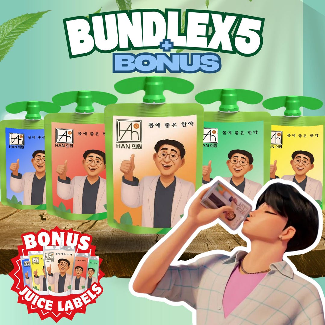 Kpop Demon Hunters, Dr. Han's Tonic Drink Wrapper, 5 Color Gogo Squeez ...