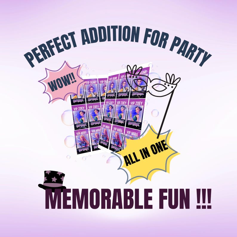 Kpop Huntrix VIP Pass Set | Rumi, Zoey & Mira Kpop Demon Hunters ID ...