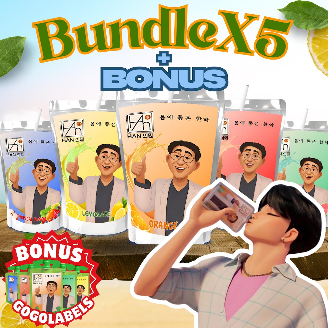 Kpop Demon Hunters, Dr. Han's Tonic Drink Wrapper, 5 Flavor Caprisun ...