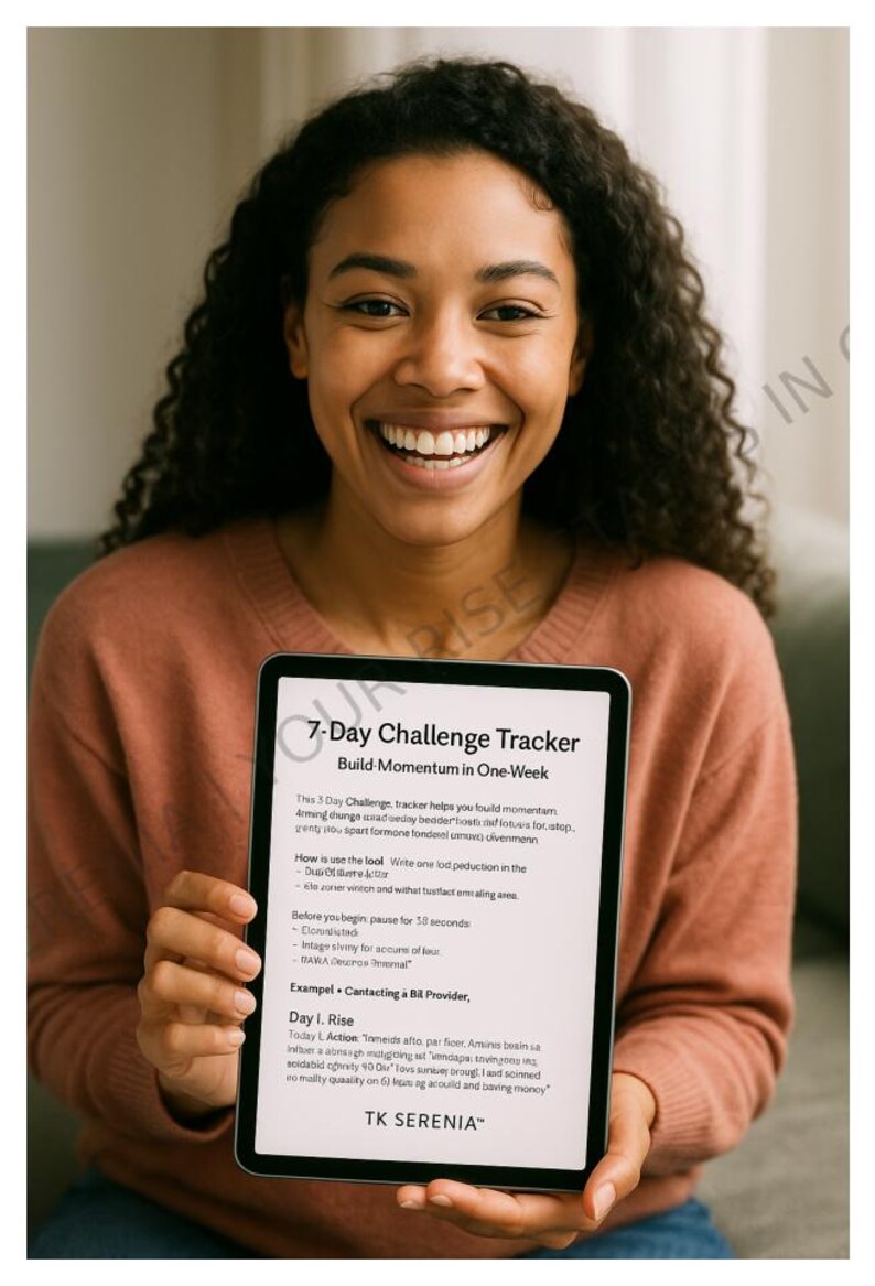 7-day Money Mindset Challenge Tracker | Printable & Fillable PDF ...