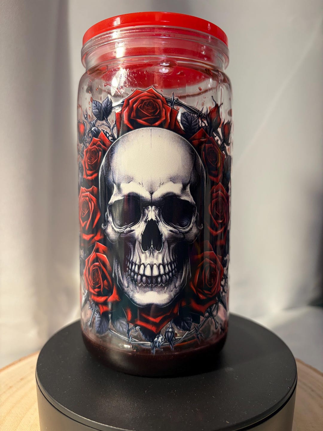 Skull and Roses 16oz Blood Drip Libby Cup Tumbler Red - Etsy