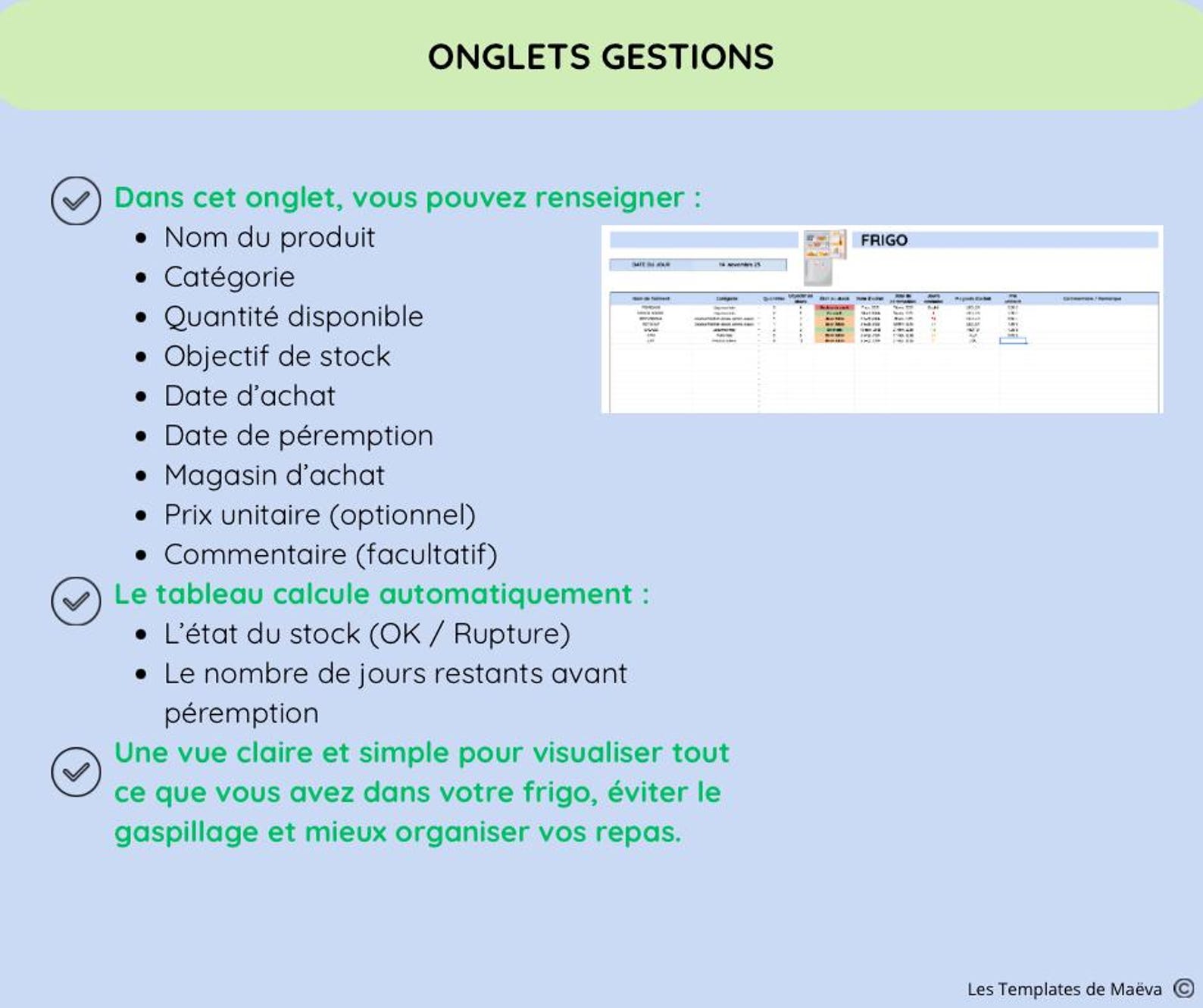 Food Stock Management With Google Sheets | Fridge, Freezer, and ...