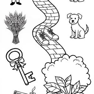 Wizard of Oz Coloring Book | Vintage Fairy Tale, Kids Activity ...