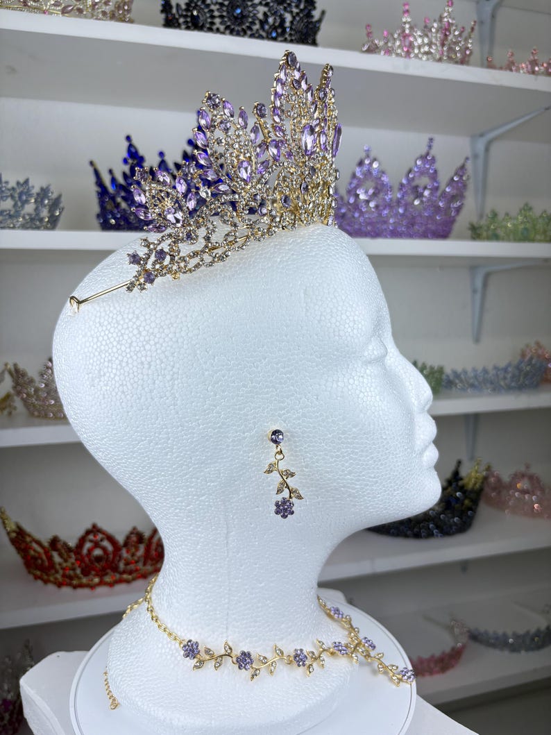 LILAC/GOLD Quinceañera Crown, TIARA - Etsy
