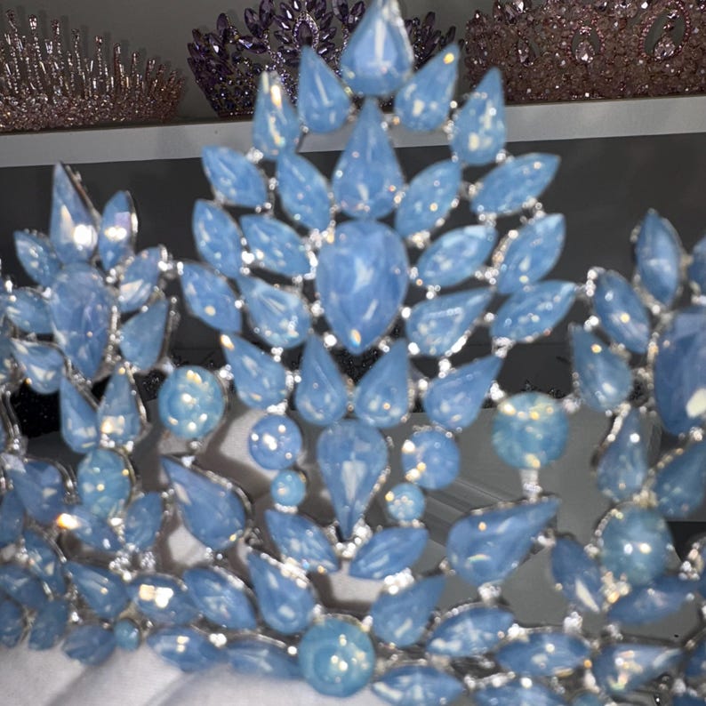 DUSTY BLUE Quinceanera Crown, TIARA - Etsy UK