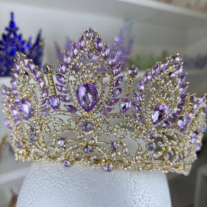 LILAC/GOLD Quinceañera Crown, TIARA - Etsy