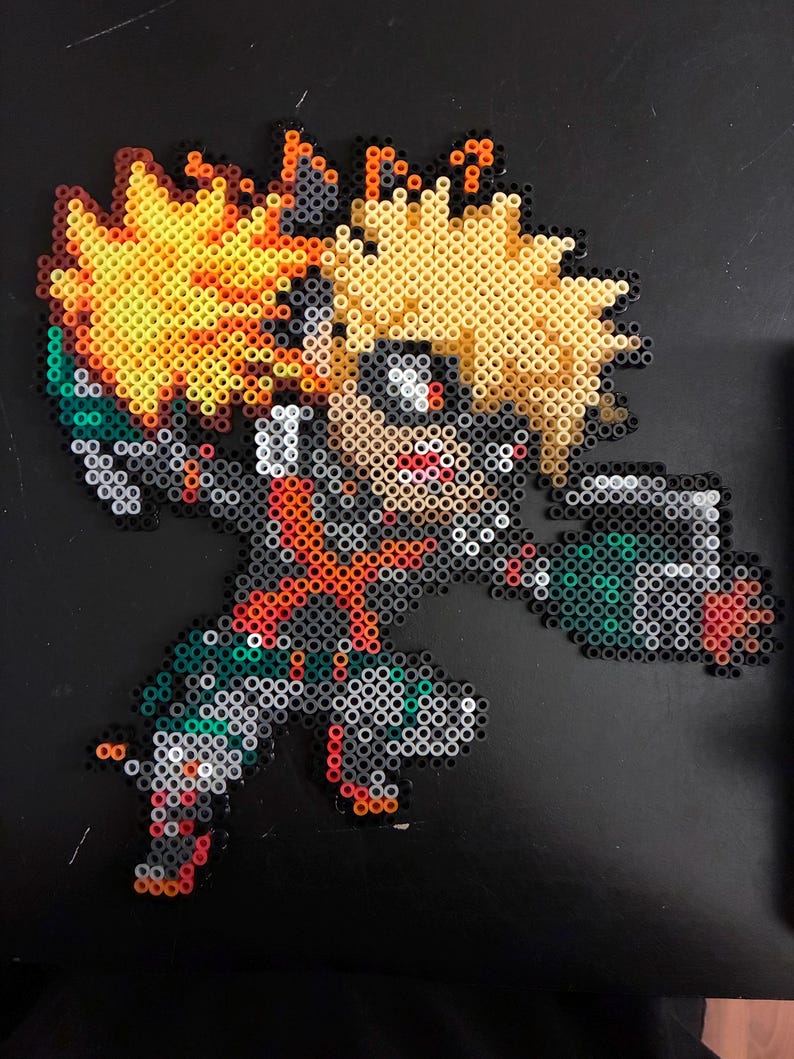 MHA Bakugo Perler Bead Art: Anime Decor (12x11") - Etsy