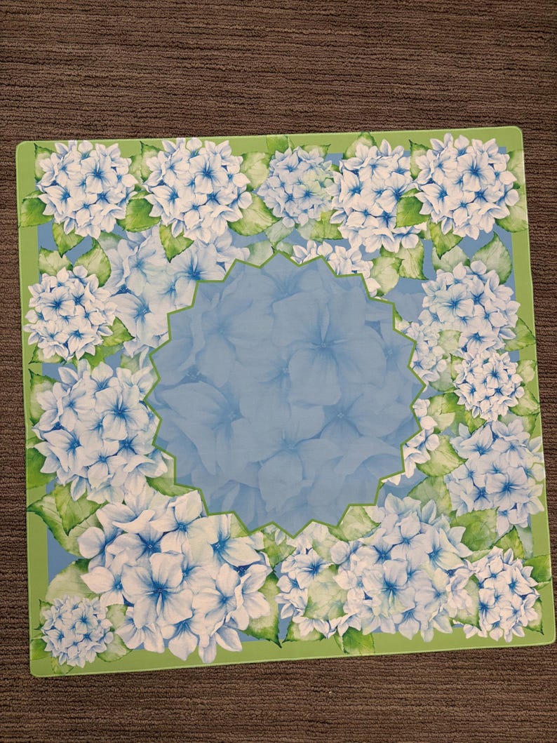 Sea of Hydrangeas Mahjong Mat: Neoprene Mahj Game Tabletop - Etsy