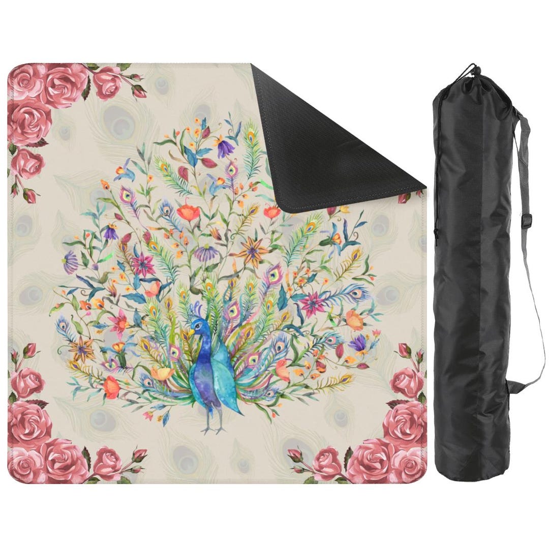Peacock Rose Mahjong Mat: Mahj Game Tabletop (31.5-inch) - Etsy