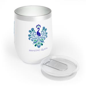 Bird Bam Cheers! Mahjong Queen Chill Wine Tumbler - Etsy