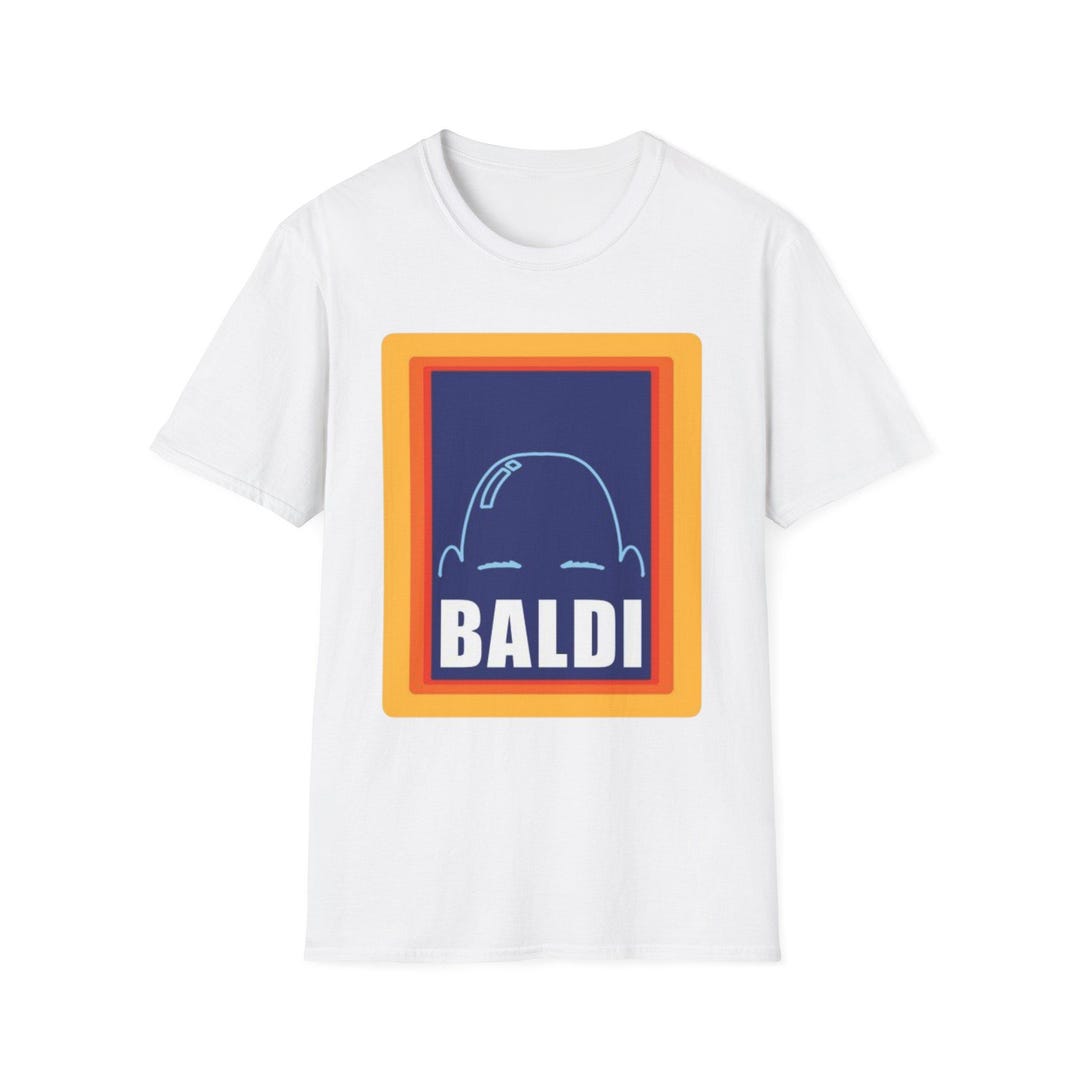 Baldi Poster Style T-shirt | Retro School Game Tee - Etsy