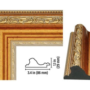 Samsung TV Frame Bezel, Antique Rich Gold TV Frame, Custom TV Frames ...