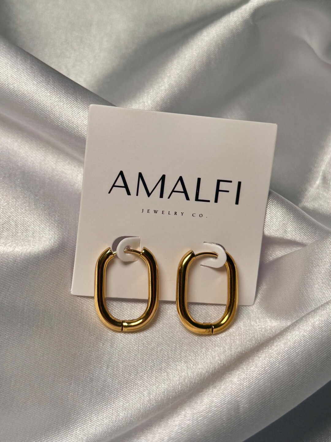 18k Gold Plated: U Shape Dainty Huggie Hoop Earrings | Hypoallergenic ...