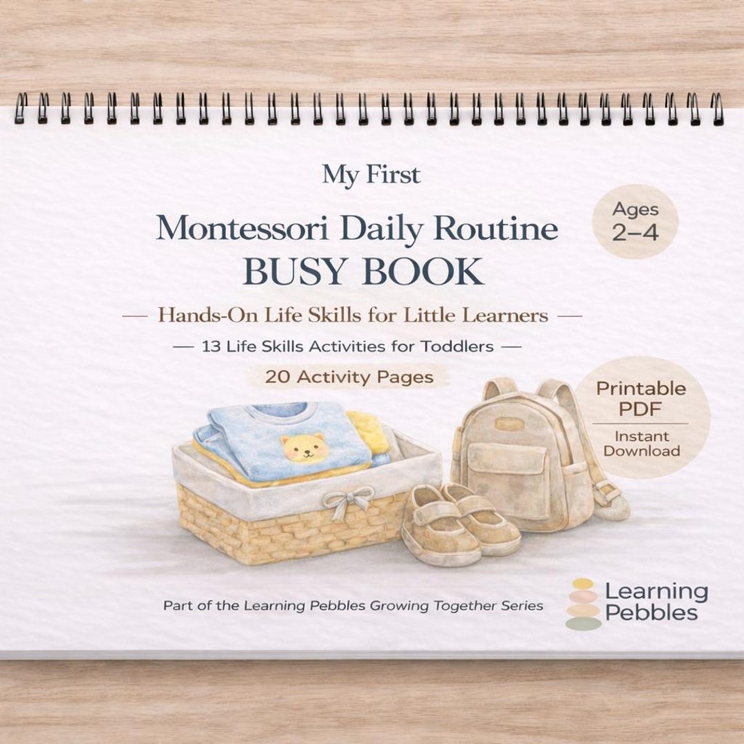Montessori Daily Routine Busy Book Printable for Toddlers | Life Skills ...