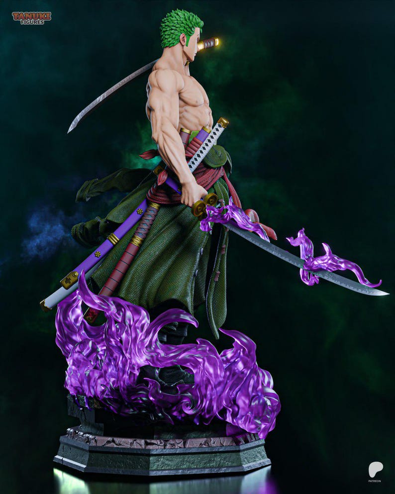 Roronoa Zoro - One Piece Fan Art• Hand Painted 3D Printed Figure ...