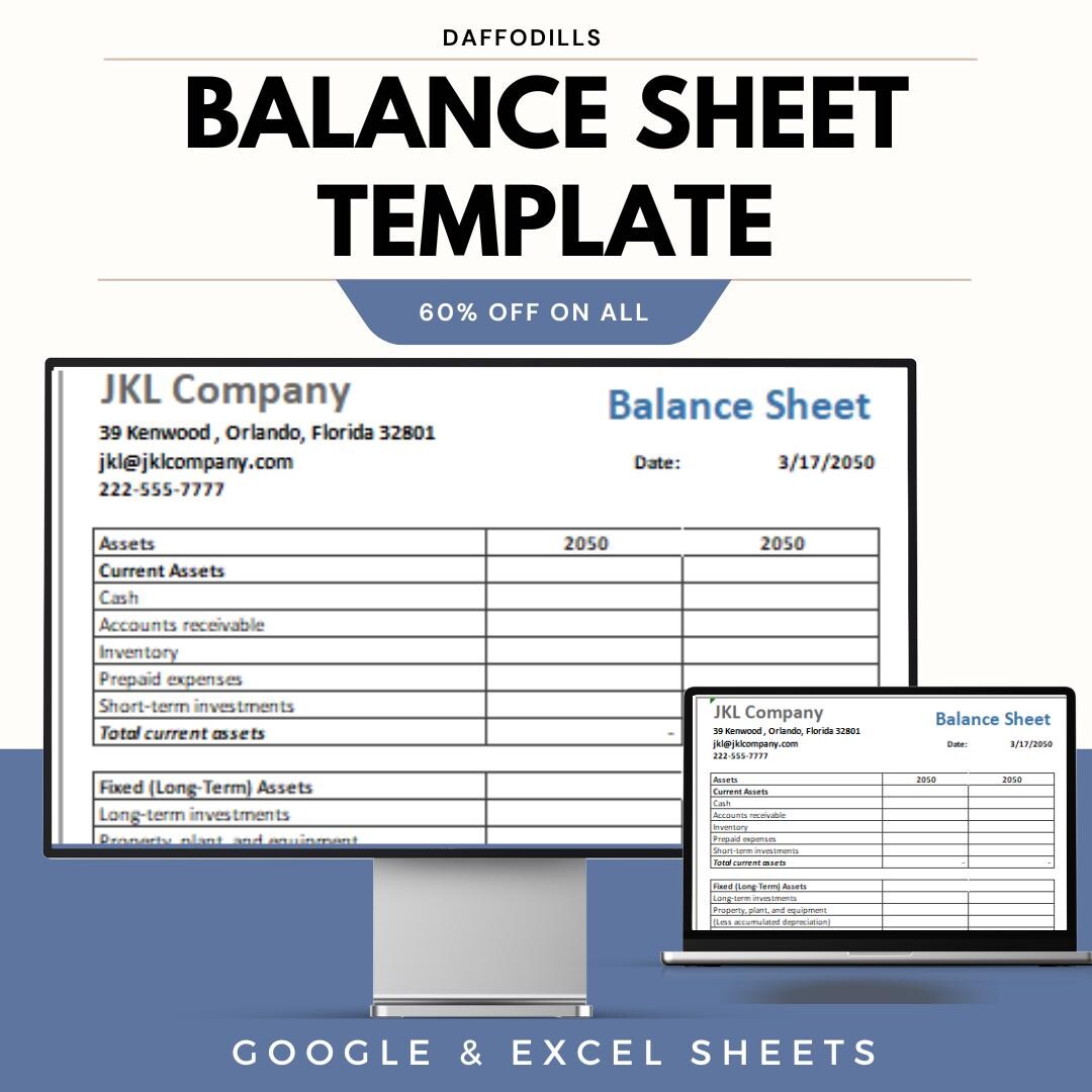 Balance Sheet Template: Google & Excel Sheets for Financial Management ...
