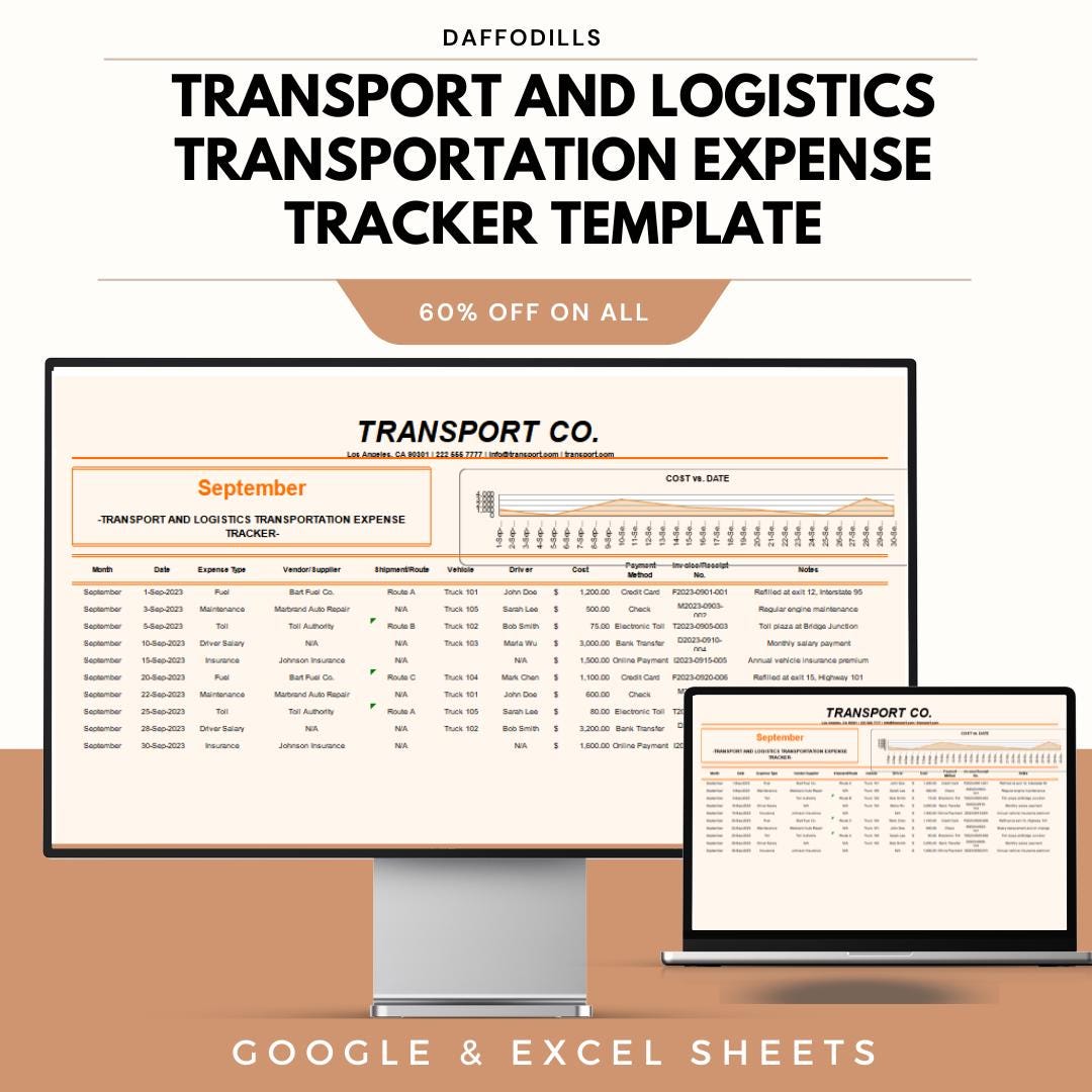 Transport Expense Tracker , Fleet Fuel Log Sheet, Truck Driver Expense ...