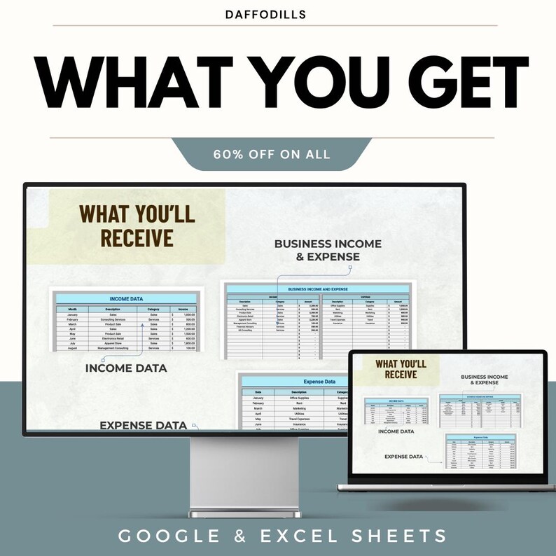 Animated Key Data Dashboard Template for Google and Excel – Dynamic ...