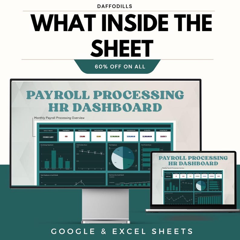 Payroll Processing HR Dashboard Template | Payroll Analytics and ...