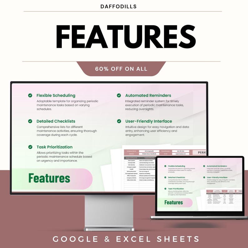 Periodic Maintenance Schedule Template, Equipment Service Log, Excel ...