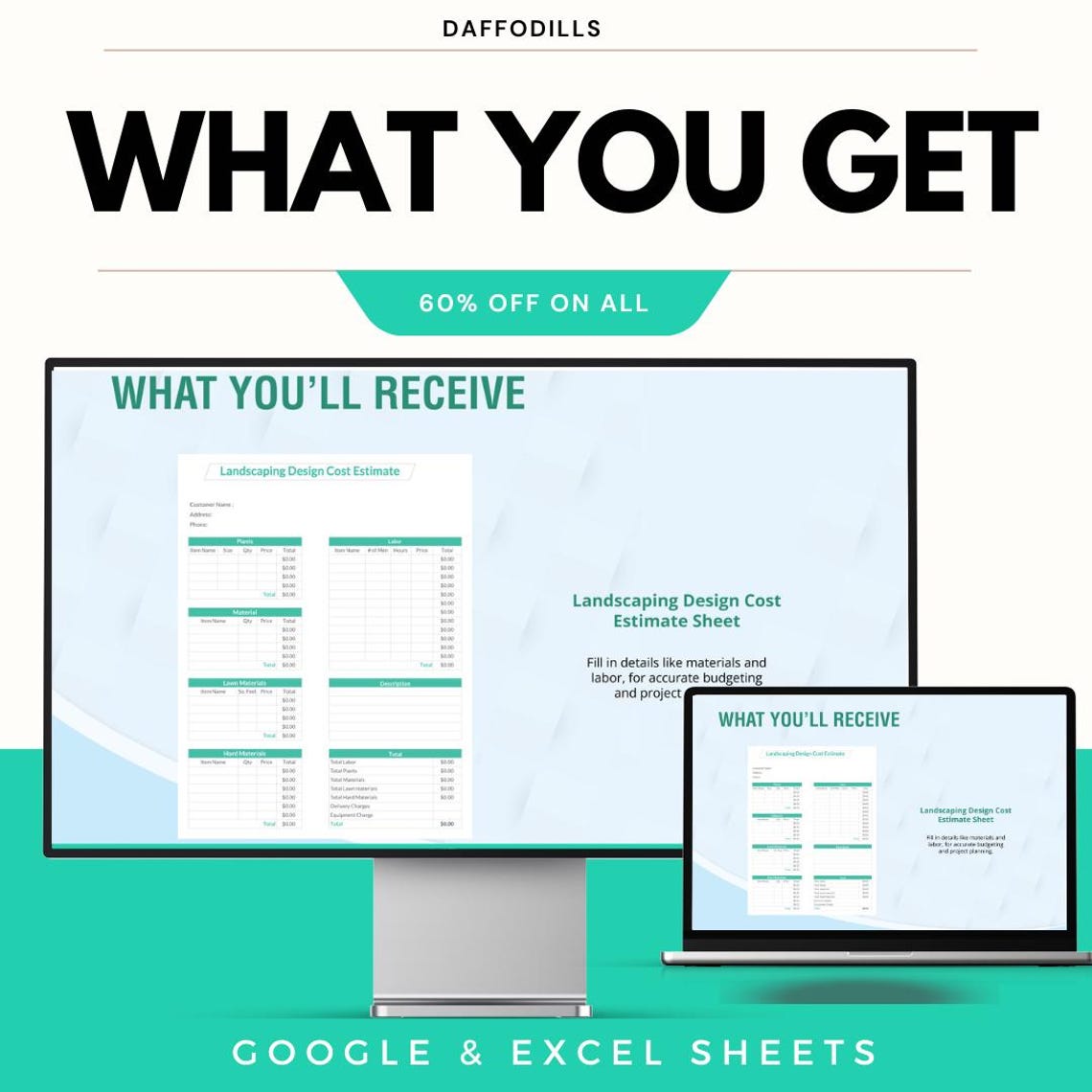 Landscape Design Cost Estimate Template, Landscaping Project Budget ...