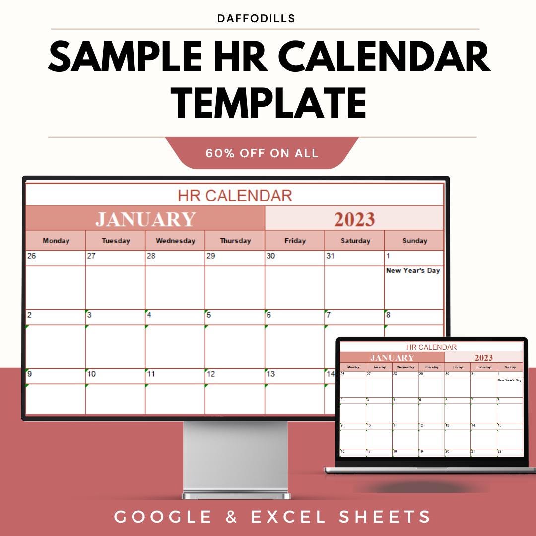 Sample HR Calendar Template, Employee Schedule Planner, HR Management ...