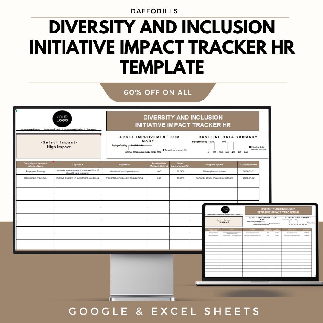Diversity and Inclusion Initiative Impact Tracker HR Template – Google ...